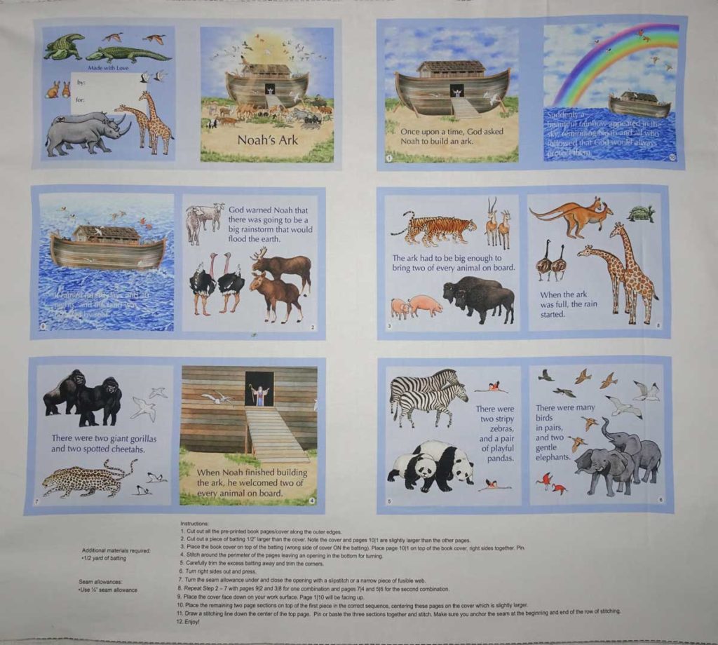 Noah's Ark Panel - Patchwork with Gail B - Patchwork with Gail B