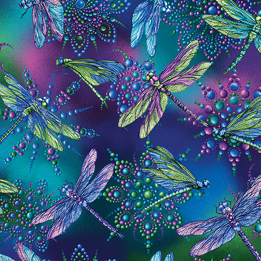Dragonfly Wings Backing (Dragonfly Multi) - Patchwork with Gail B ...