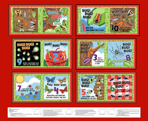 Bug, Bug, Bug Book Panel - Patchwork with Gail B - Patchwork with Gail B